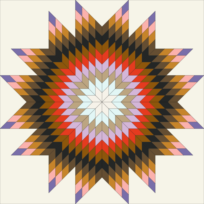 Western Sky Star Quilt Pattern - PDF
