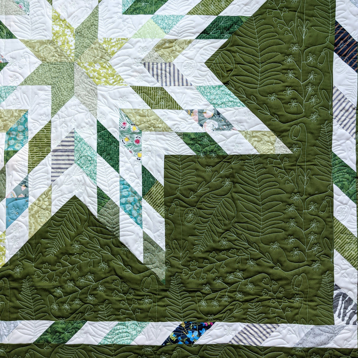 Patchwork Lone Star Quilt Pattern - PRINTED